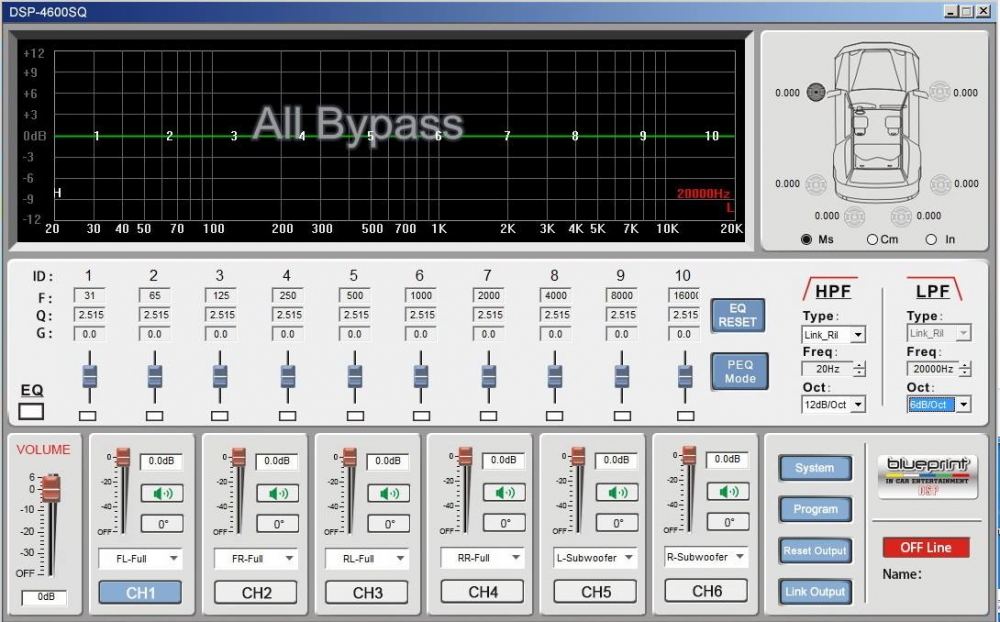 Blueprint DSP-4800SQ | Bilstereo Bass forsterker høytaler støydemping ...
